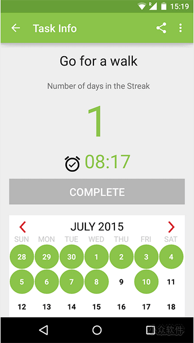Streaks - 记录你的日常习惯，并显示持续天数[Android] - 小众软件