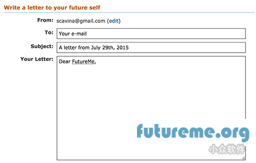 FutureMe - 给几年后的自己写一封信[Web] - 小众软件