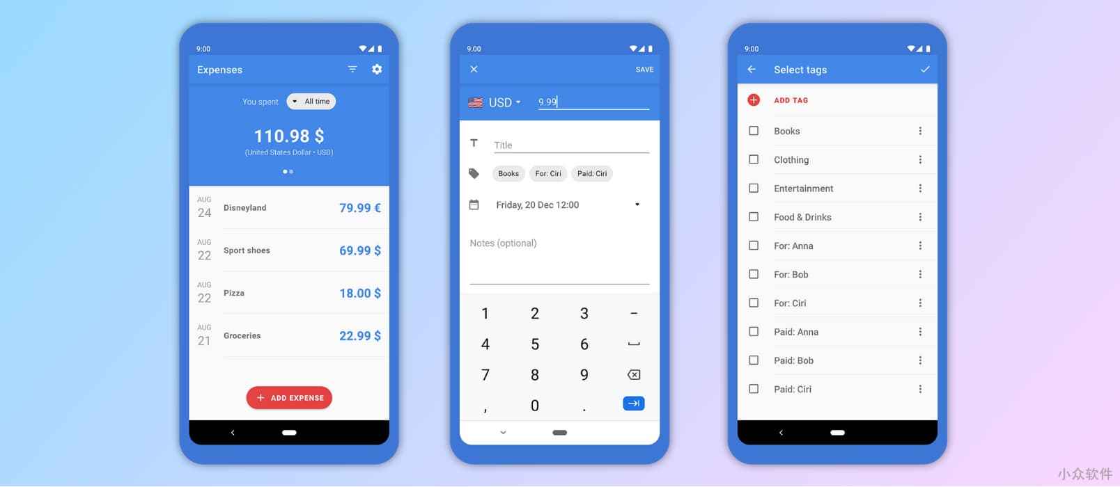 Expenses - 超级极简的开源记账应用[Android] - 小众软件