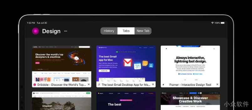 Space Browser - 标签页分组、时间轴历史记录，专为 iPad Pro 设计的浏览器 - 小众软件