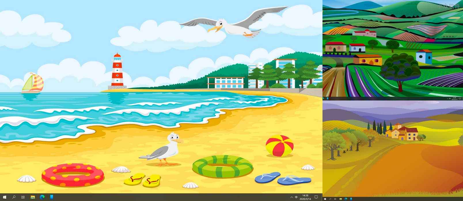 Aerial Views PREMIUM - 很多人要的微软漂亮主题：从空中看到的田野、农场、山水 - 小众软件