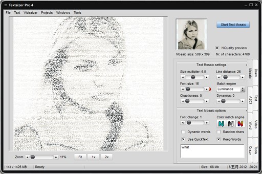Textaizer Pro - 制作文字和 ASCII 拼图 - 小众软件