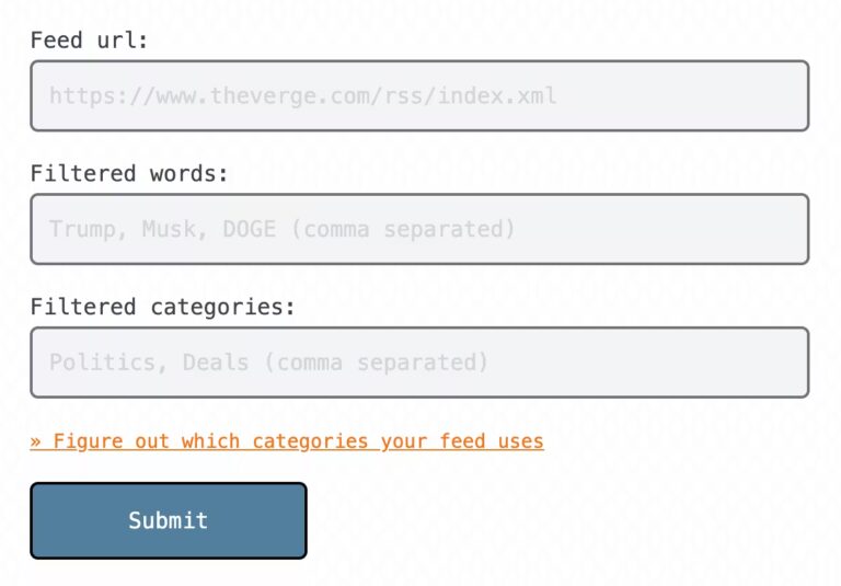 RSS Filter - 简单易用，开源 RSS 关键词、分类过滤工具[Web] - 小众软件