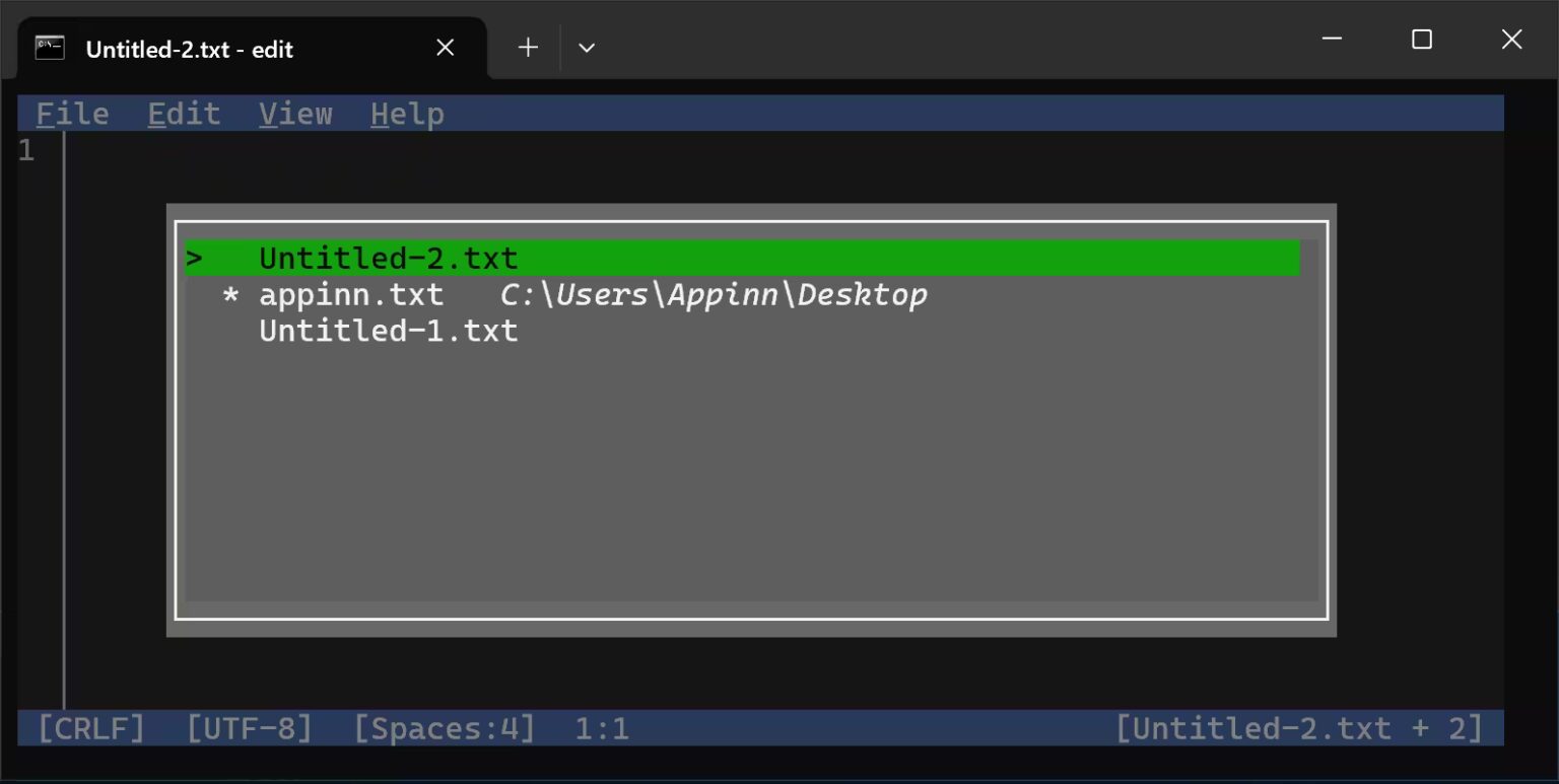 Vim 替代者？微软发布开源命令行编辑器 Edit，大小不到 250kB - 小众软件