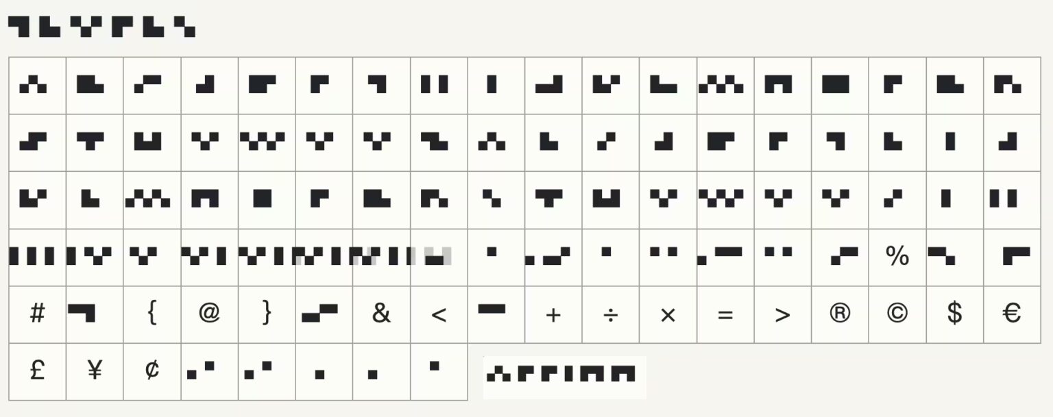Two Slice - 仅 2px 高度的字体，包括字母、数字和符号 - 小众软件
