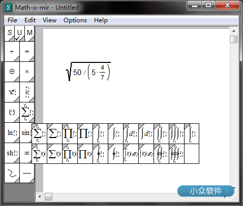 Math-o-mir - 小巧强大的公式编辑器 - 小众软件