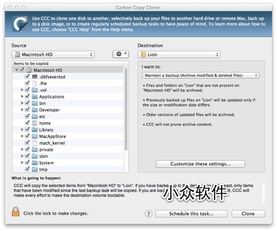 Carbon Copy Cloner - 智能磁盘克隆 [Mac] - 小众软件