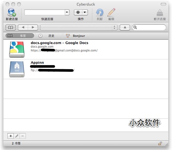 Cyberduck - Google Docs 云上的鸭子[Mac] - 小众软件