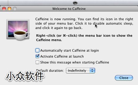 Caffeine - 让你的 Mac 保持清醒 - 小众软件