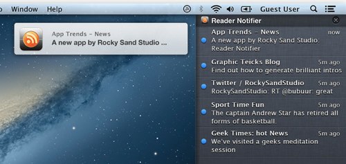 Reader Notifier - 通知中心 RSS 客户端[OSX] - 小众软件