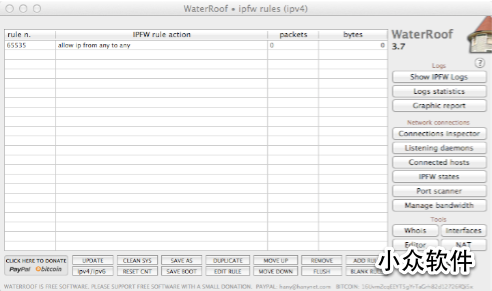 Waterroof - ipfw 图形配置前端 [OSX] - 小众软件